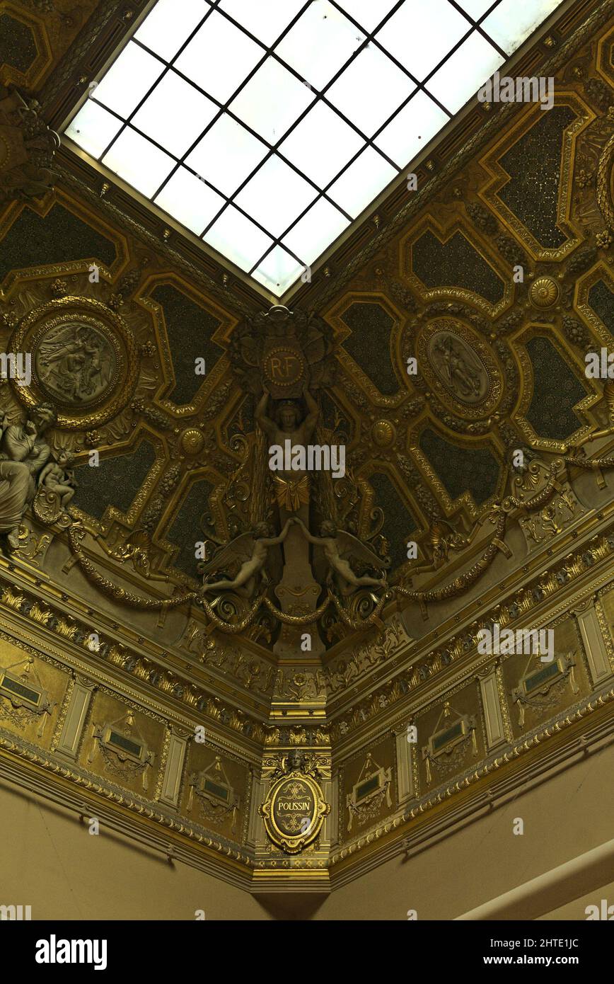 Marble wall louvre museum paris hi-res stock photography and images - Alamy