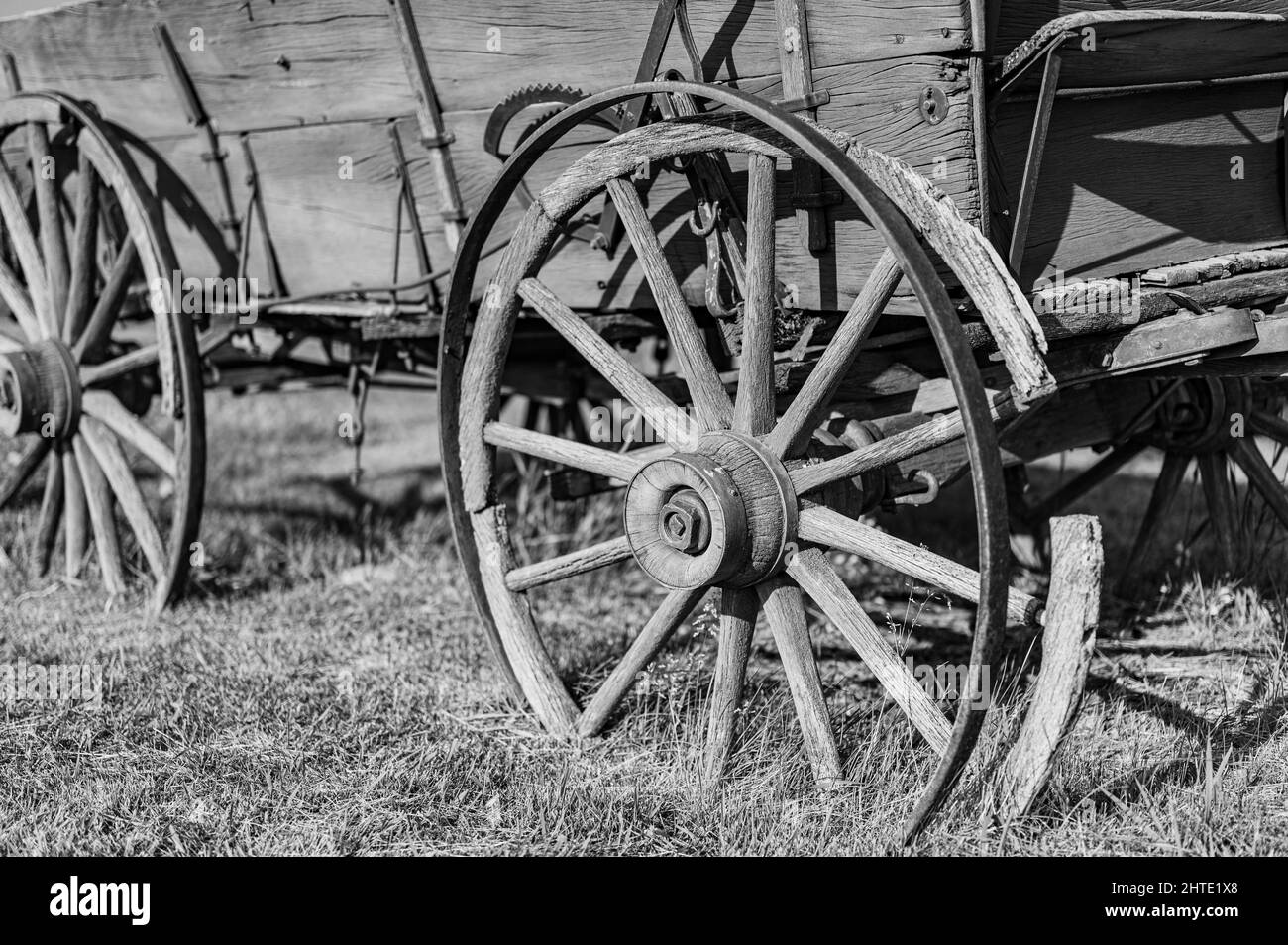 Closeup of an old cart on a farm Stock Photo - Alamy