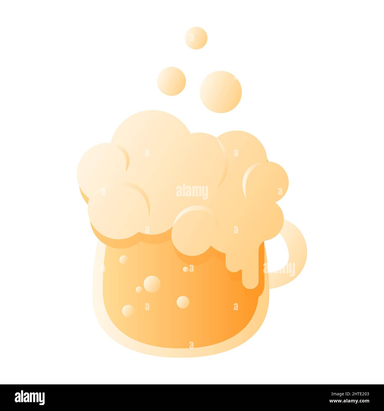 cool drink beer cartoon vector illustration isolated object Stock ...