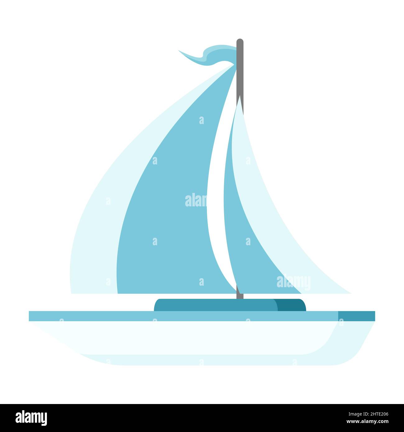 sail boat cartoon vector illustration isolated object Stock Vector ...