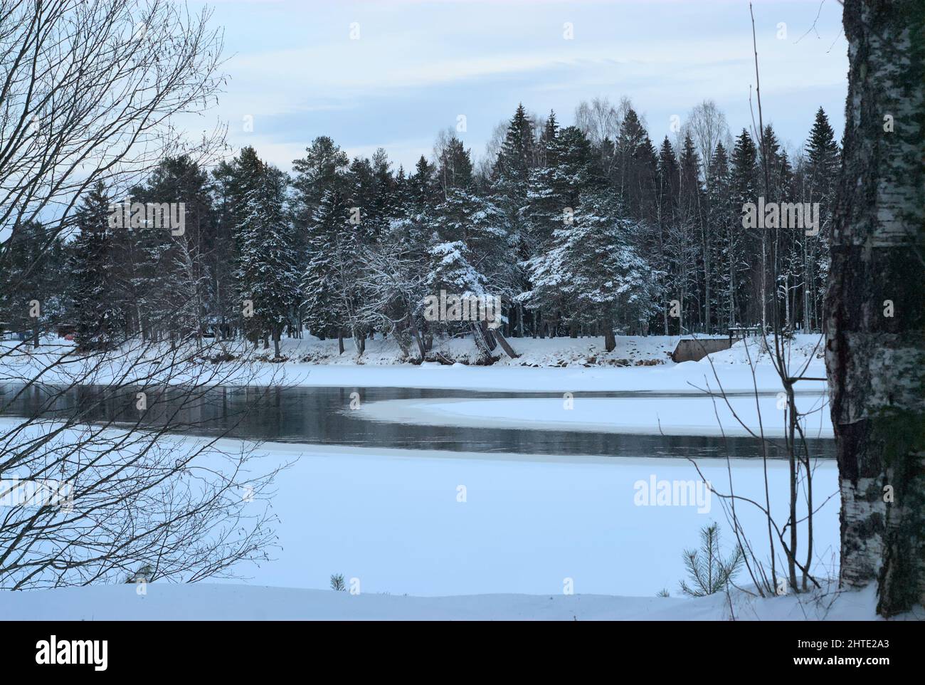 Beautiful sunset over frozen hi-res stock photography and images - Alamy