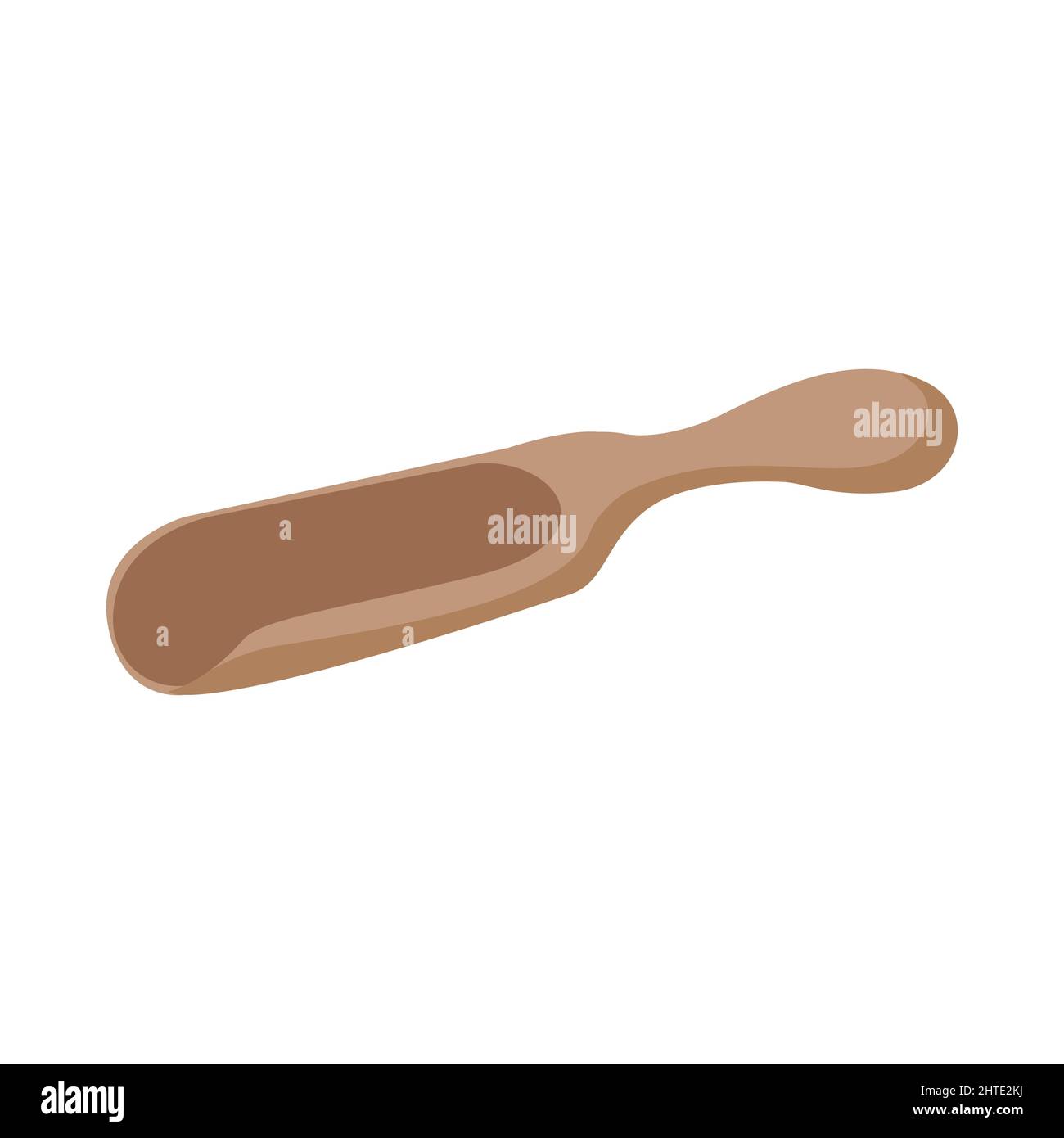 wooden tea spoon cartoon vector illustration isolated object Stock ...