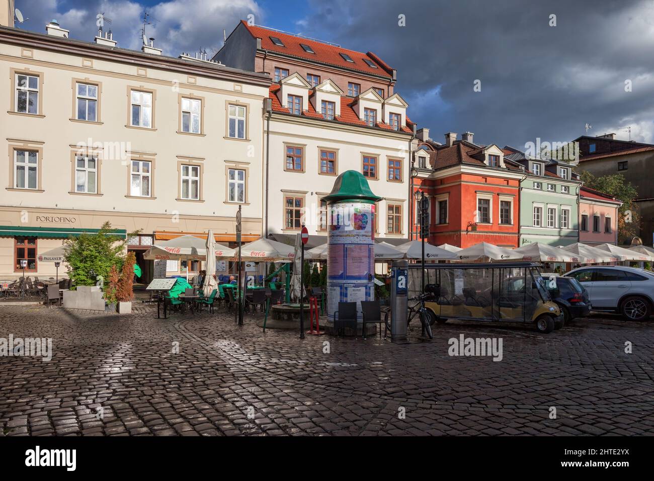 Krakow (Cracow), Poland - September 24, 2018: Buildings along Szeroka ...