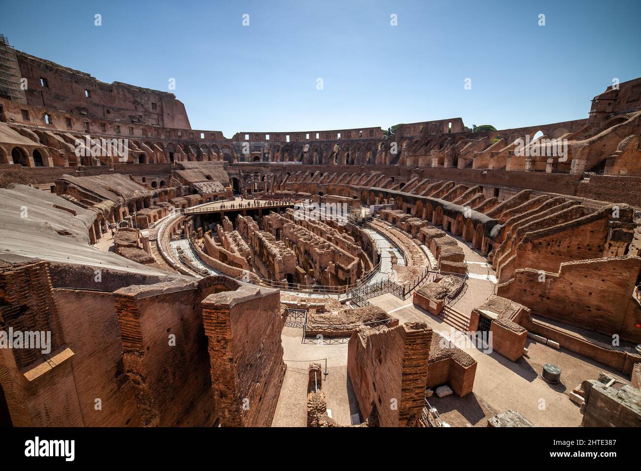 Rome, Italy - August 29, 2020: The Colosseum interior, ancient Flavian ...