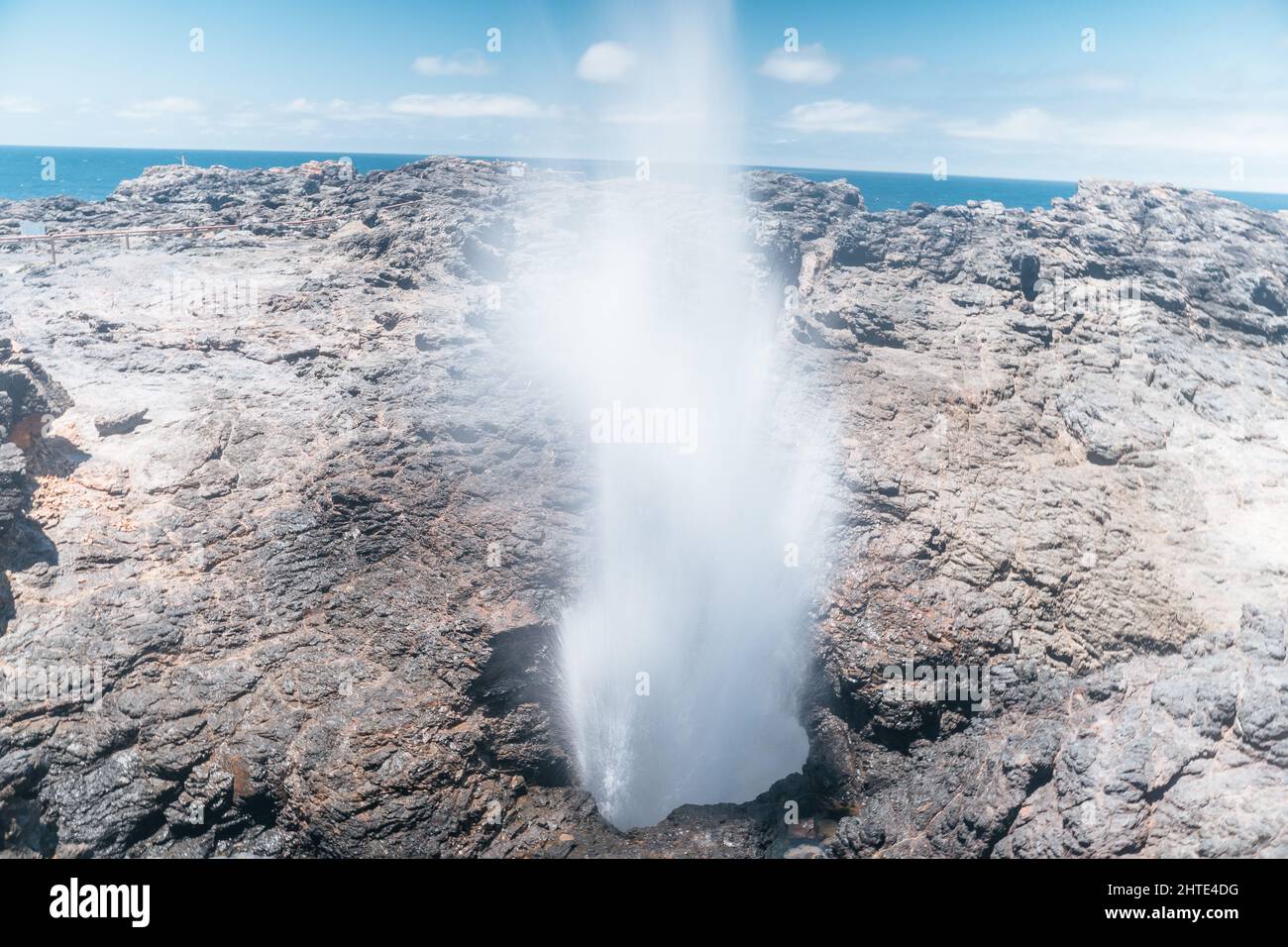 Natural view of the Kiama Blowhole in the coast of Kiama, New South ...