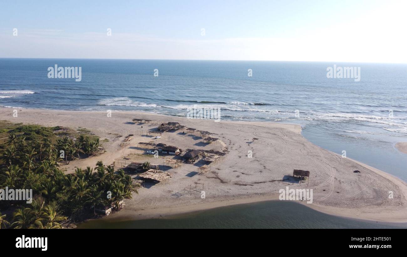 Aerial view of a tropical beach Stock Photo - Alamy