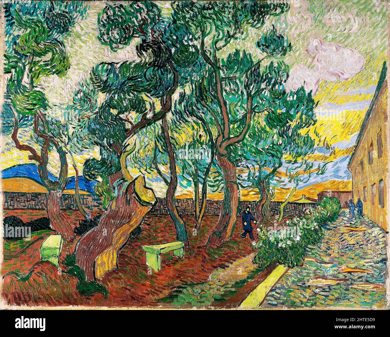 Vincent van Gogh, The Garden of Saint-Paul Hospital, painting, oil on ...