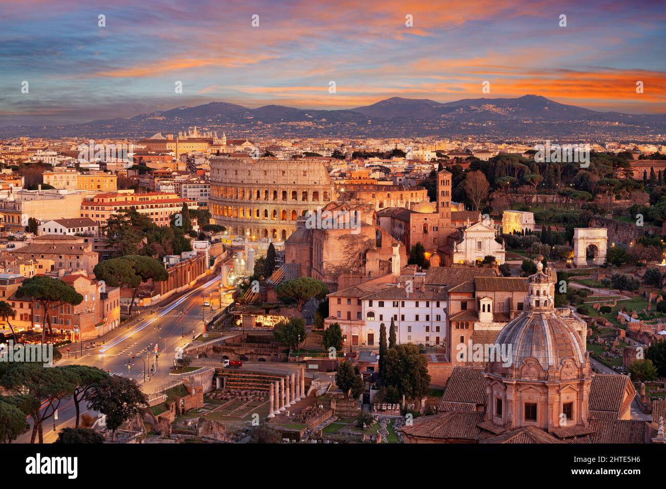 Aerial view of the colosseum hi-res stock photography and images - Alamy