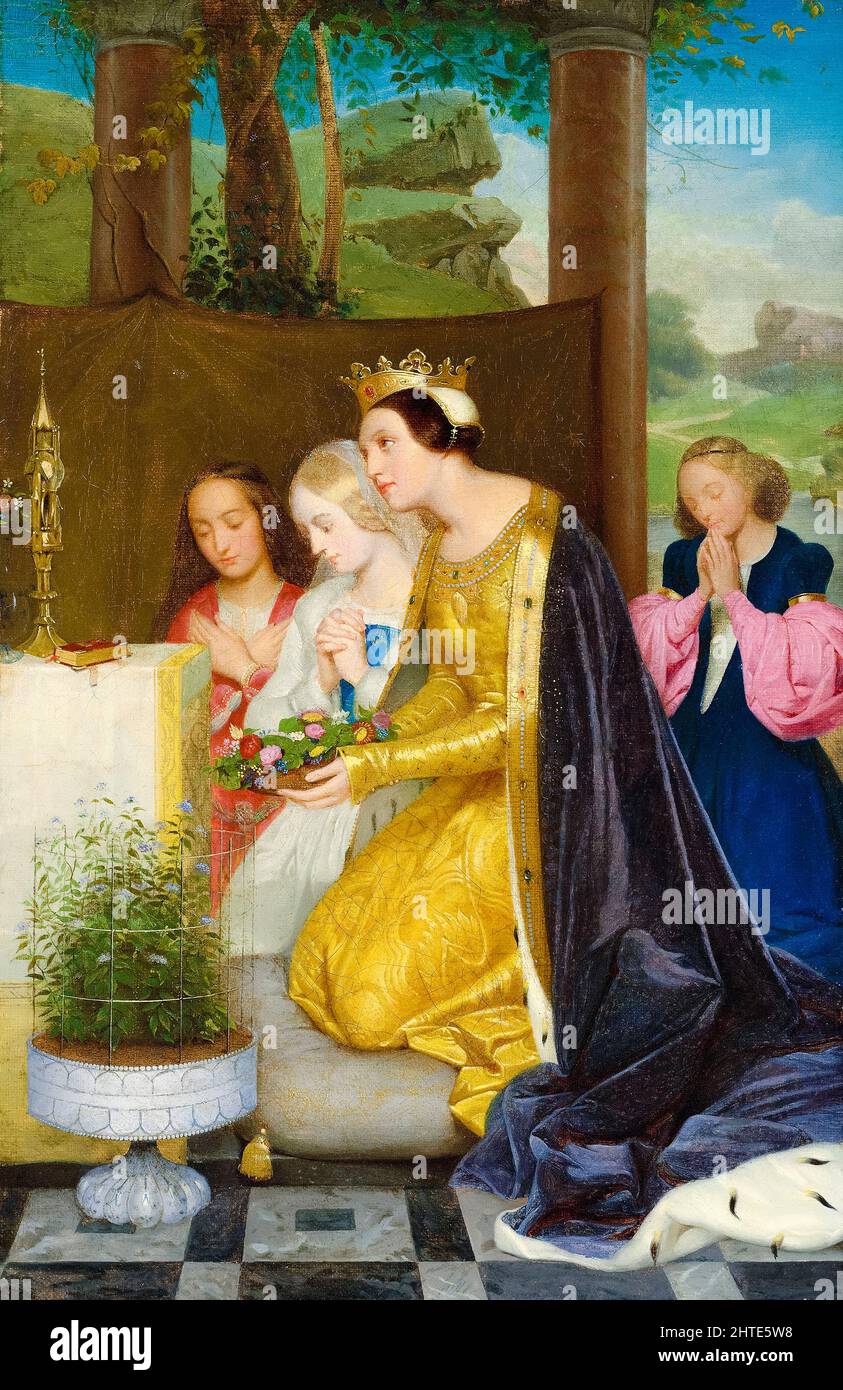 Sainte Amélie, Reine de Hongrie (Saint Amelia, Queen of Hungary), oil ...