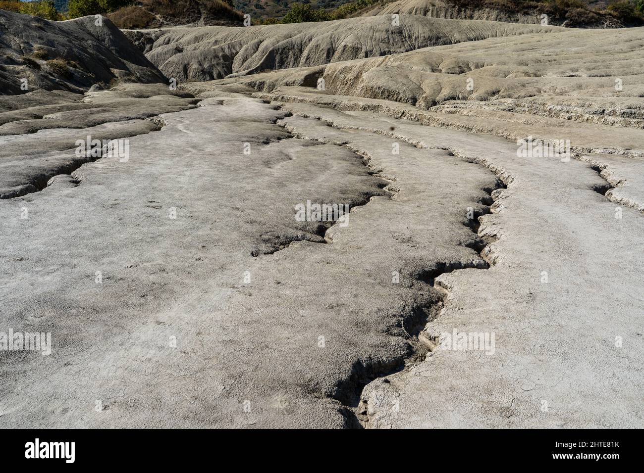 Daylight shot of the mud from a mud volcano Stock Photo - Alamy