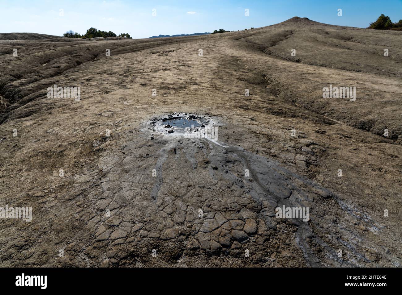Daylight shot of the mud from a mud volcano Stock Photo - Alamy