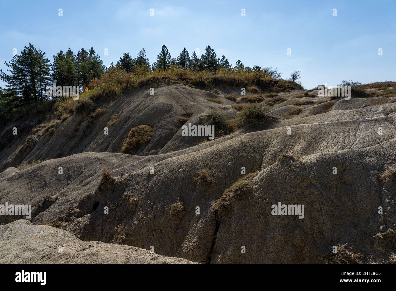 Daylight shot of the mud from a mud volcano Stock Photo - Alamy