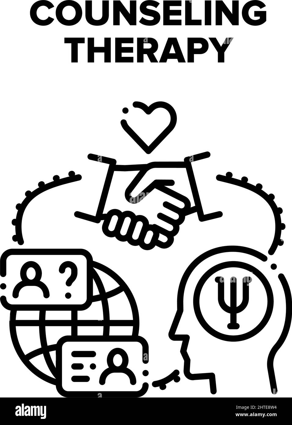 Online therapy session Black and White Stock Photos & Images - Alamy