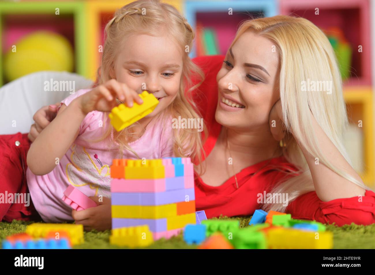 Little girl playing with lego hi-res stock photography and images - Alamy