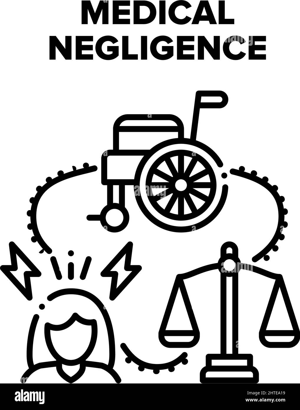 Medical Negligence Vector Black Illustration Stock Vector Image & Art ...