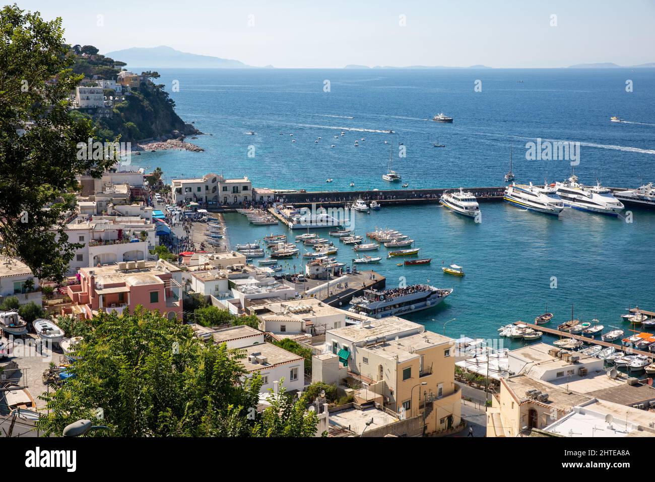Stunning view of Positano cliffside village in Amalfi Coast, southern ...