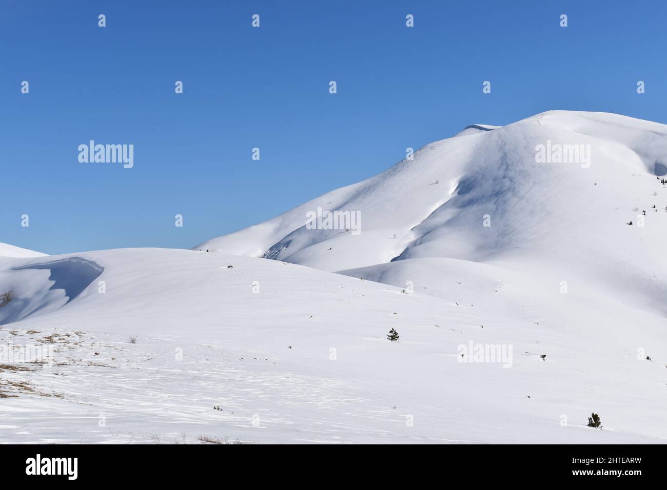 Winter hiking day on Zelengora mountain, Part 2 Stock Photo - Alamy