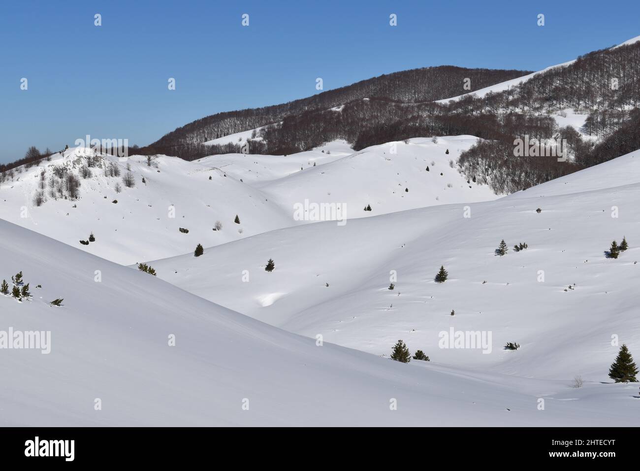 Winter hiking day on Zelengora mountain, Part 2 Stock Photo - Alamy