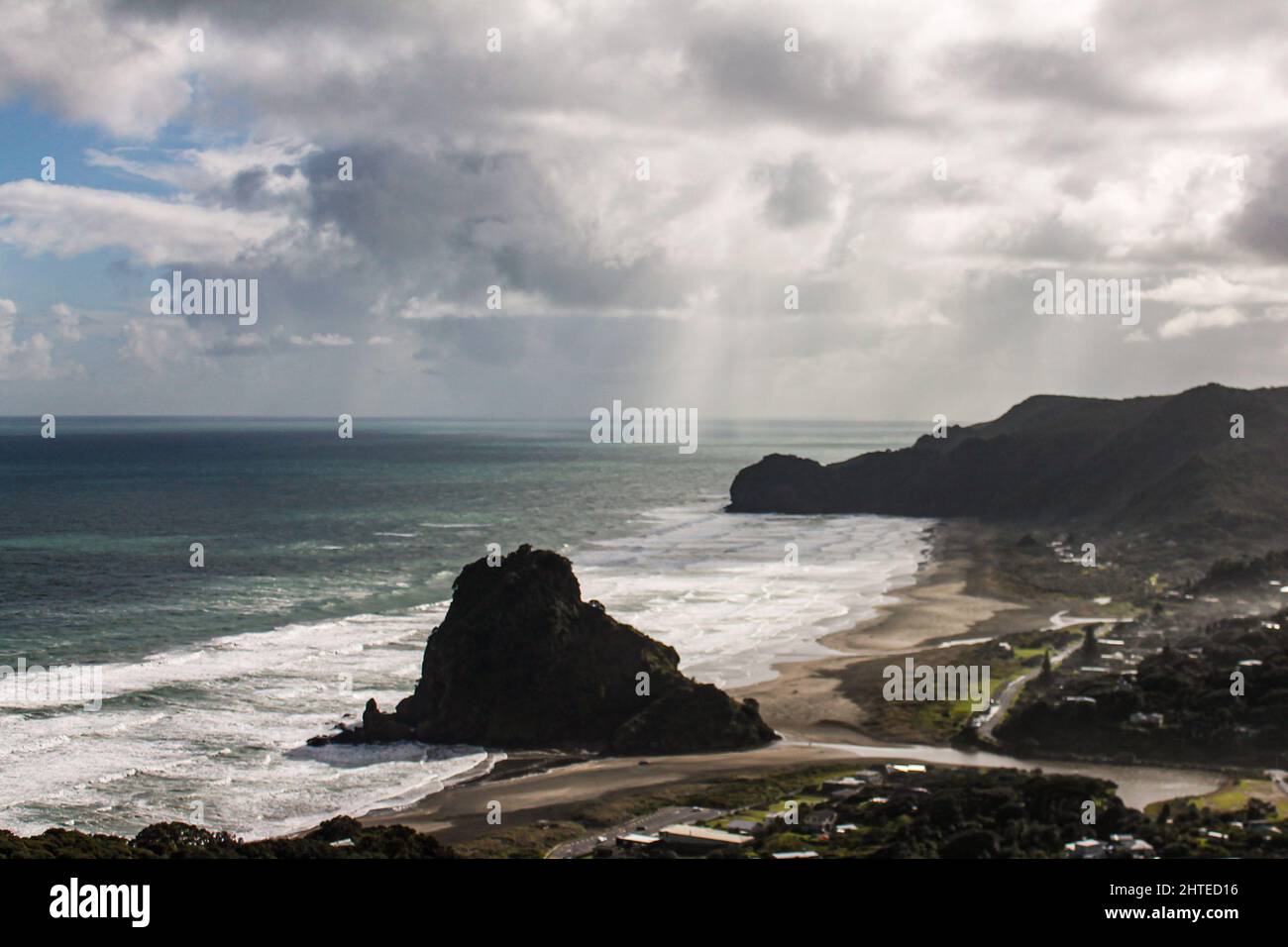 Beautiful view of cliffs on the seacoast under a cloudy sky Stock Photo ...