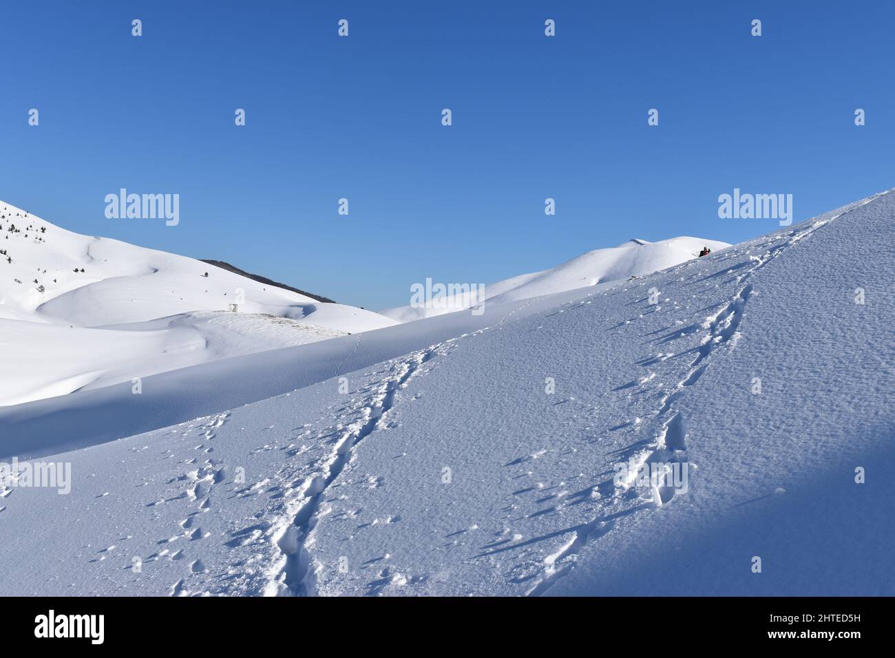 Winter hiking day on Zelengora mountain, Part 2 Stock Photo - Alamy