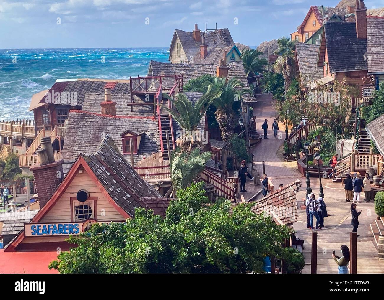 Popeye Village: 20-10-2021: Colorful Popeye Village view. Popeye ...