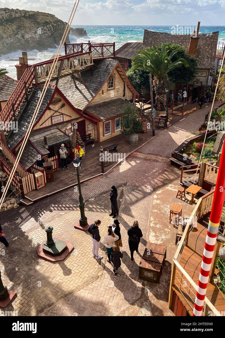 Popeye Village, Malta : 03-09-2021: Colorful Popeye Village view ...