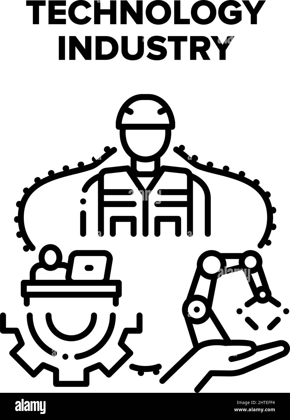 Robot using technology Black and White Stock Photos & Images - Alamy