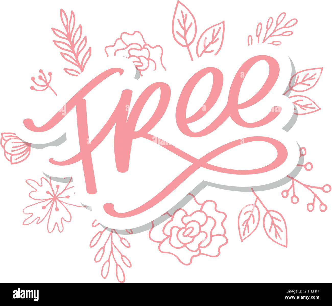 Free hand written lettering. Vector calligraphy Stock Vector Image ...