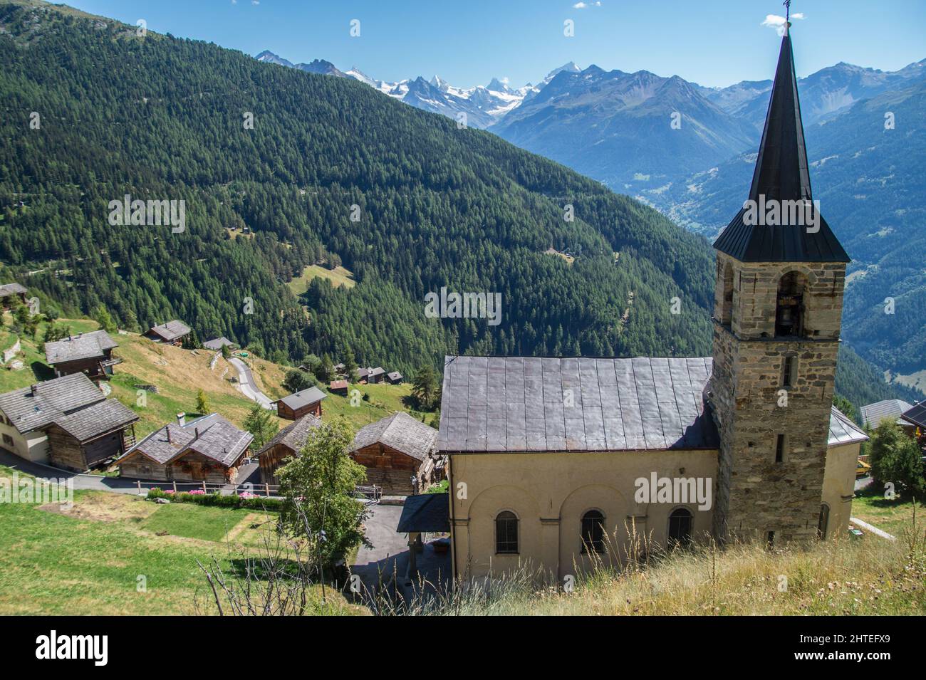 Beautiful shot of Chandolin village in Switzerland Stock Photo - Alamy