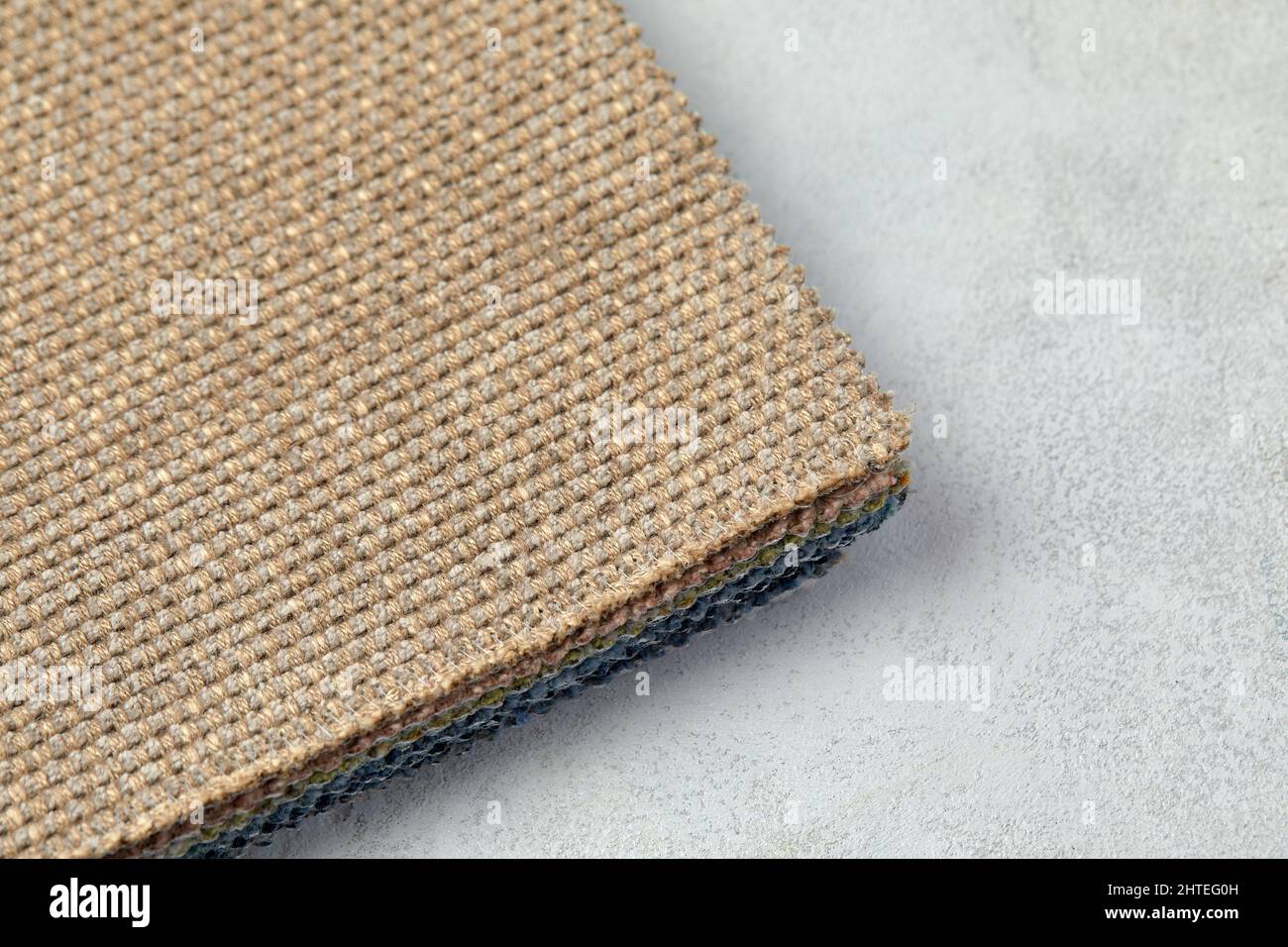 Fabric texture background wallpaper, beige natural shade Stock Photo ...