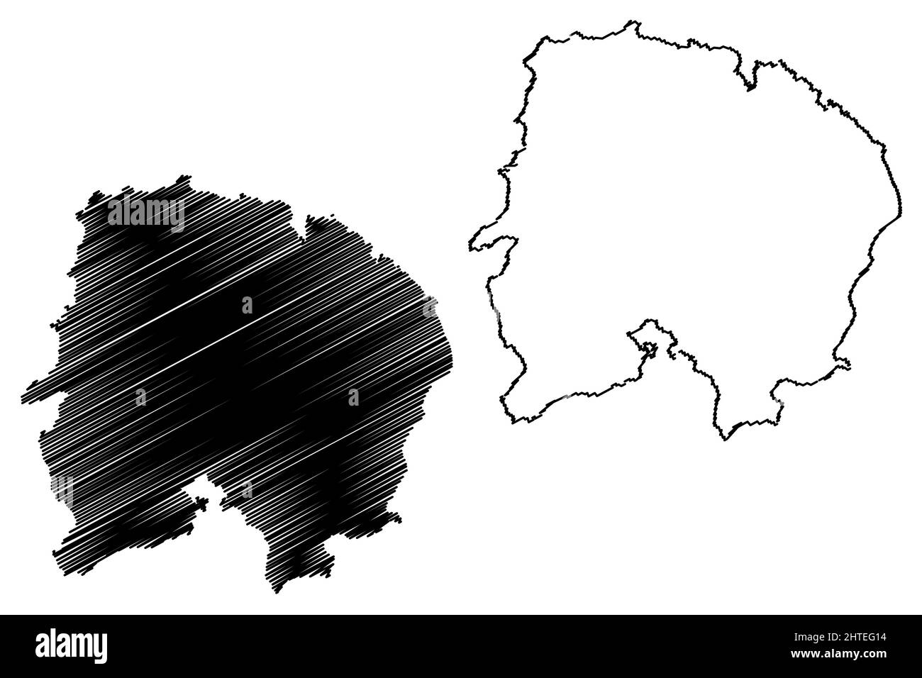 Belitung island (Republic of Indonesia, South East Asia) map vector ...