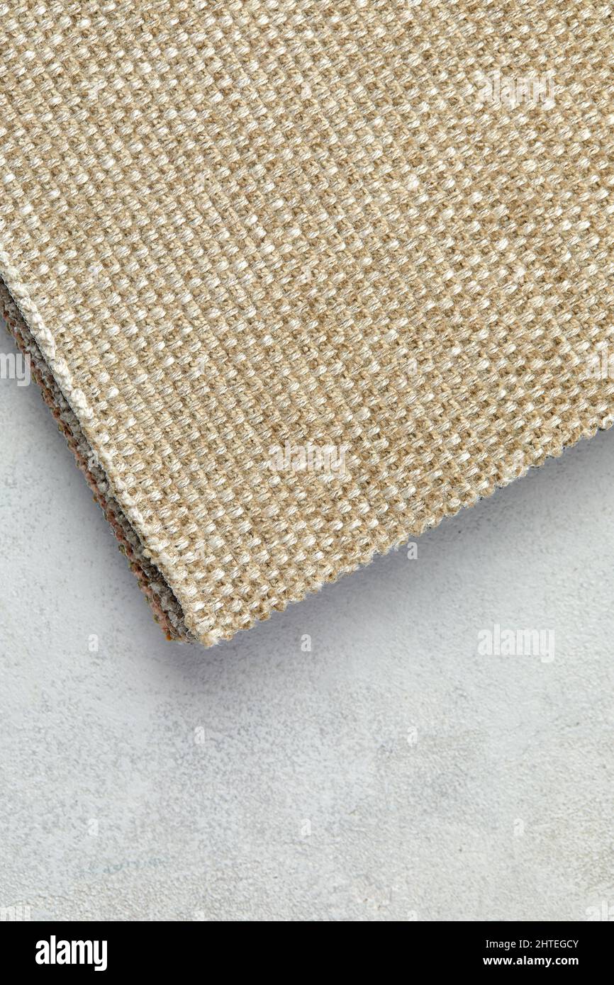 Fabric texture background wallpaper, beige natural shade Stock Photo ...