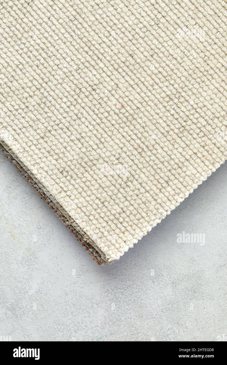 Fabric texture background wallpaper, beige natural shade Stock Photo ...