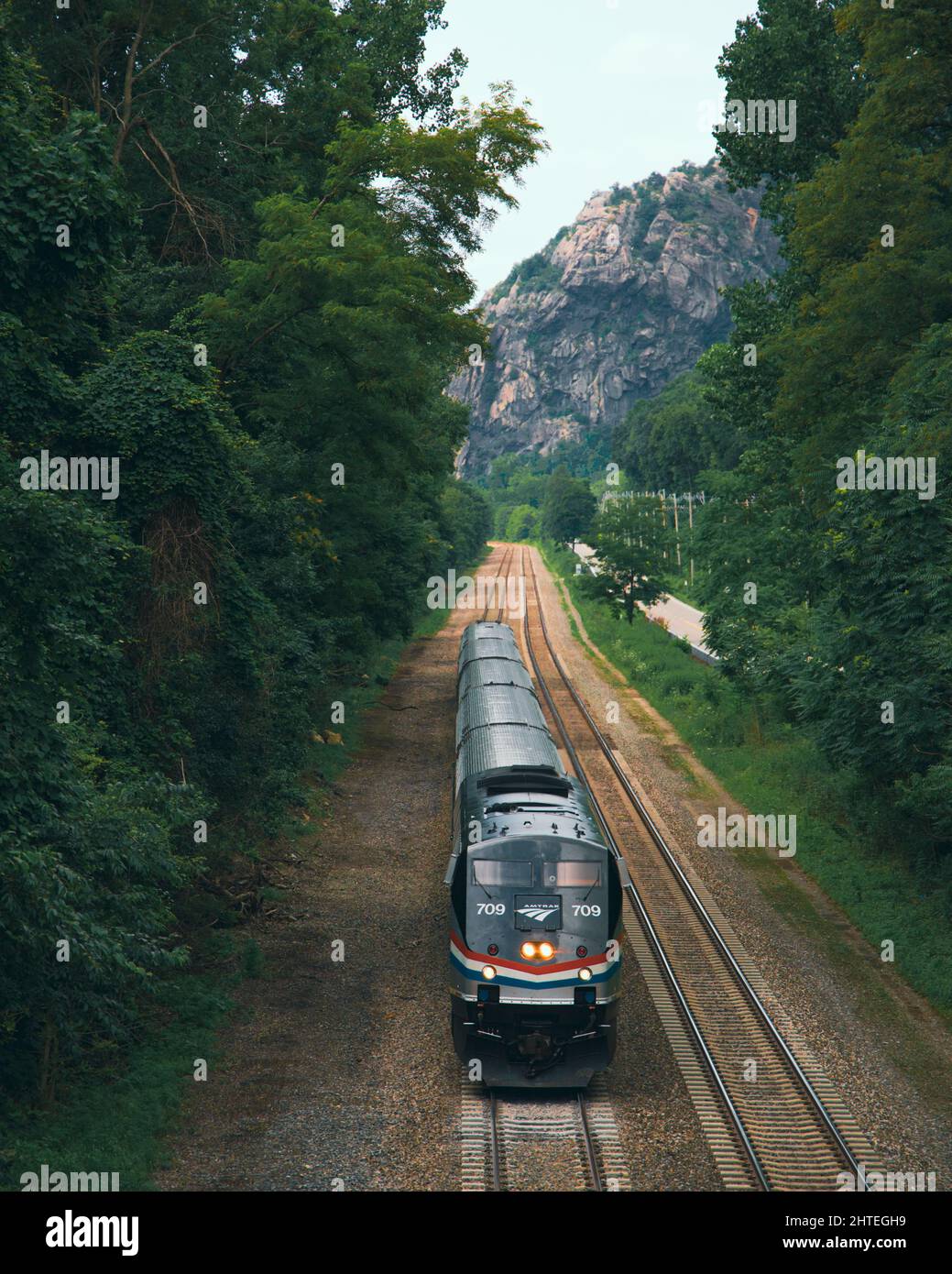 Vertical shot of the Amtrak train in scenic New York Stock Photo - Alamy