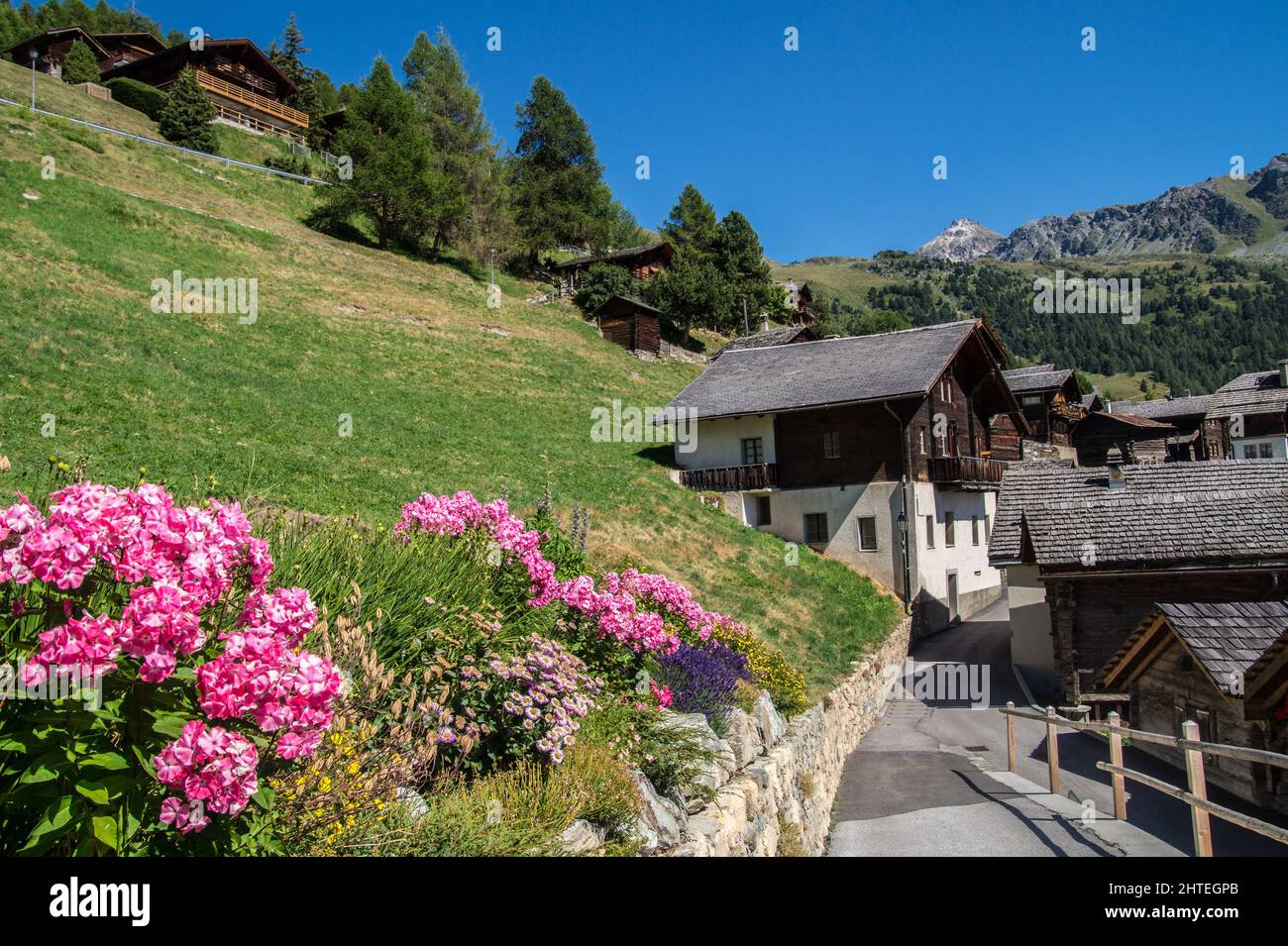 Beautiful shot of Chandolin village in Switzerland Stock Photo - Alamy