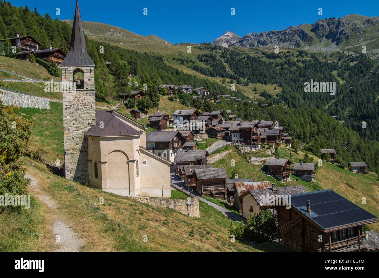 Beautiful shot of Chandolin village in Switzerland Stock Photo - Alamy
