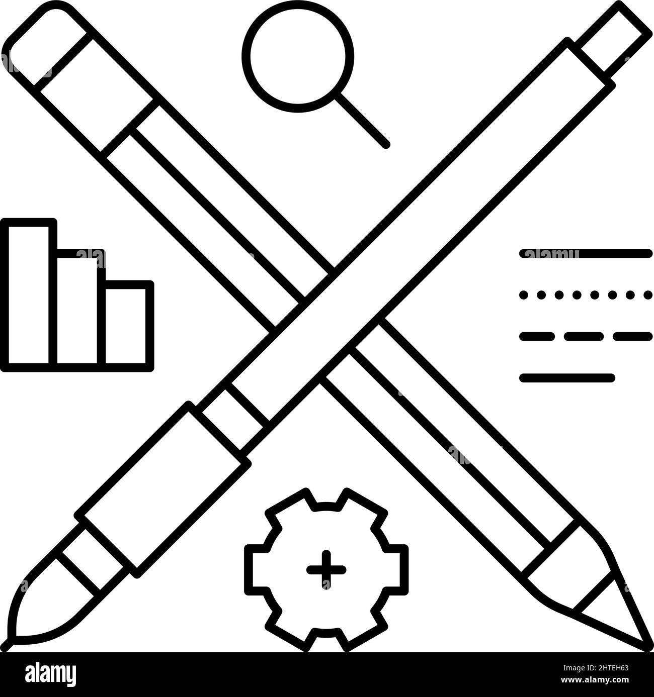 content strategy line icon vector illustration Stock Vector Image & Art ...
