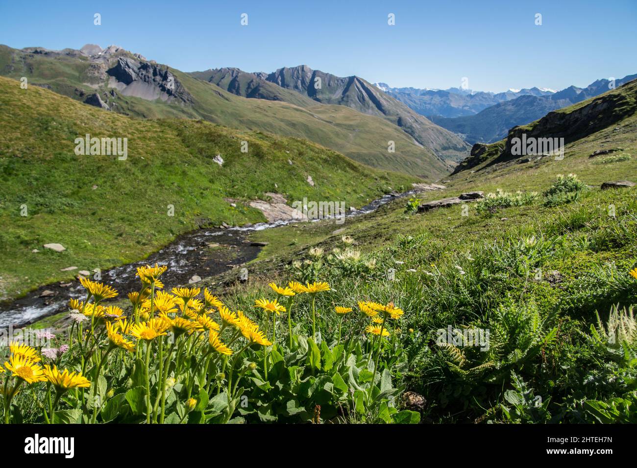 Beautiful view of Lake Verney, Petit Saint Bernard, Aosta Valley, Italy ...