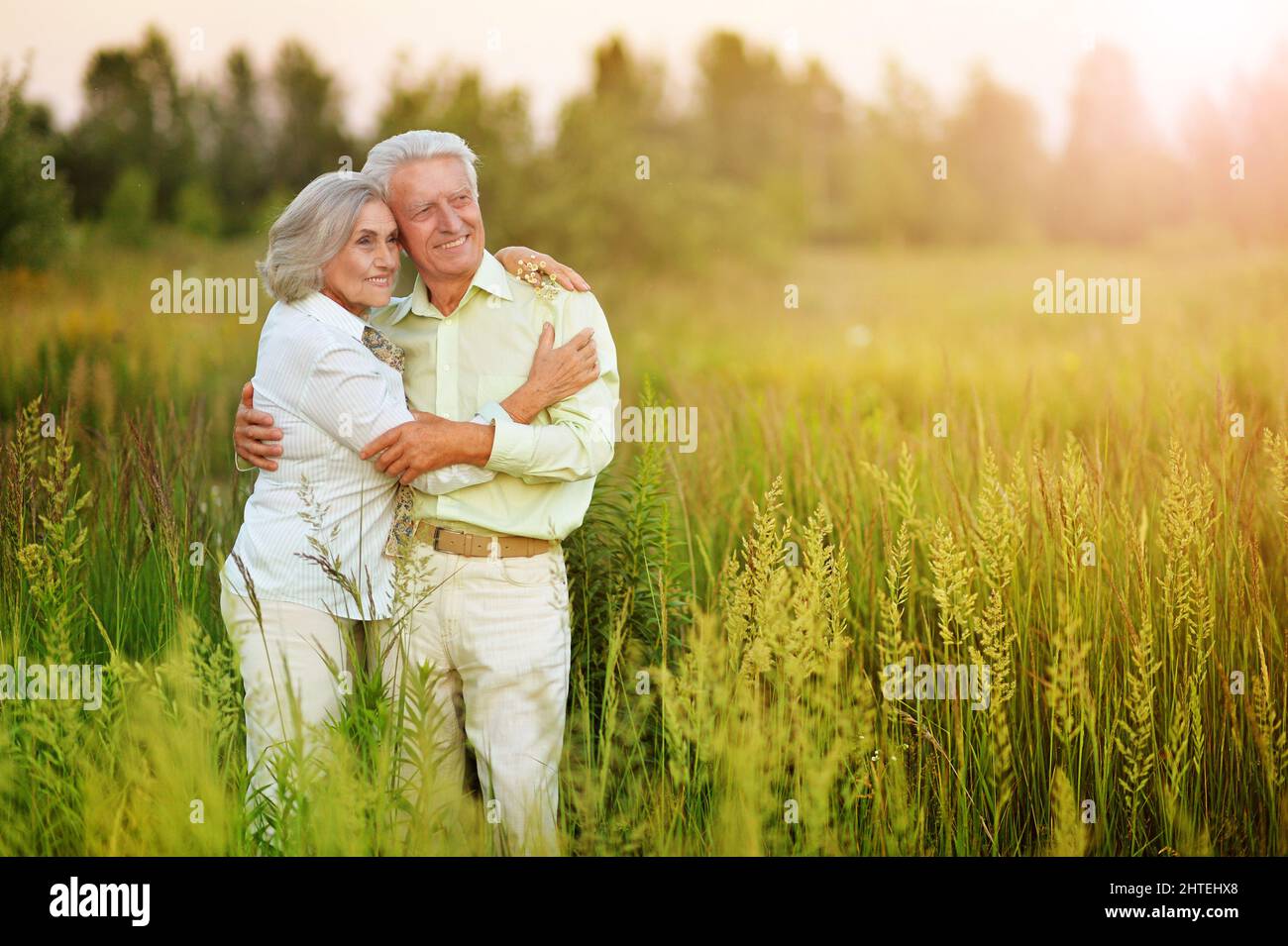 Senior beautiful couple standing hi-res stock photography and images ...