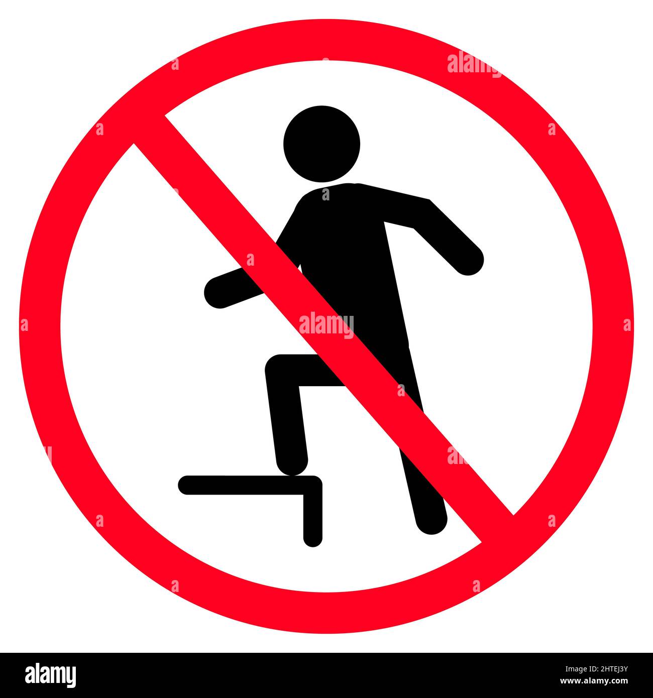 No stepping on surface sign. Sign danger no stepping on surface. flat ...