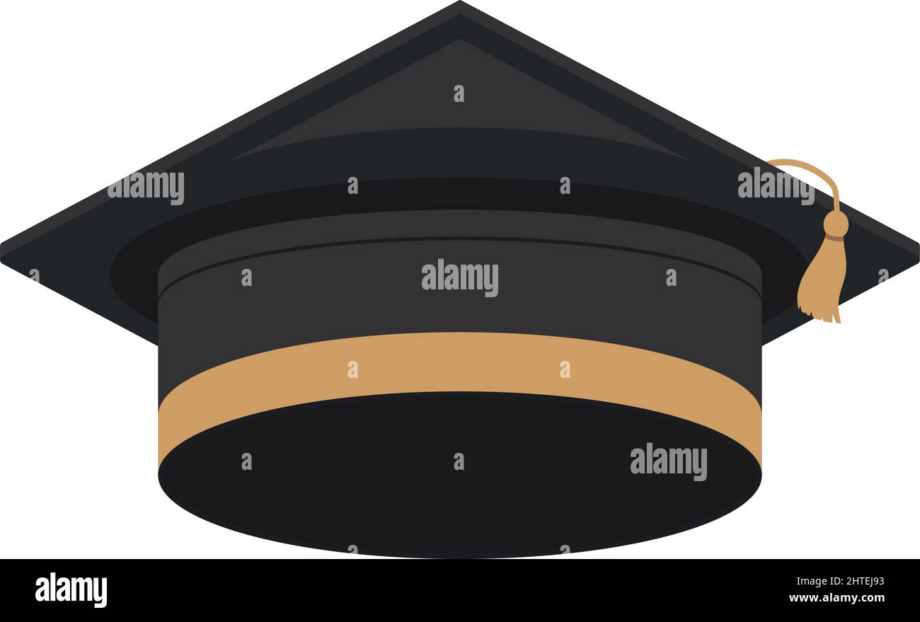 graduation hat black accessory icon Stock Vector Image & Art - Alamy