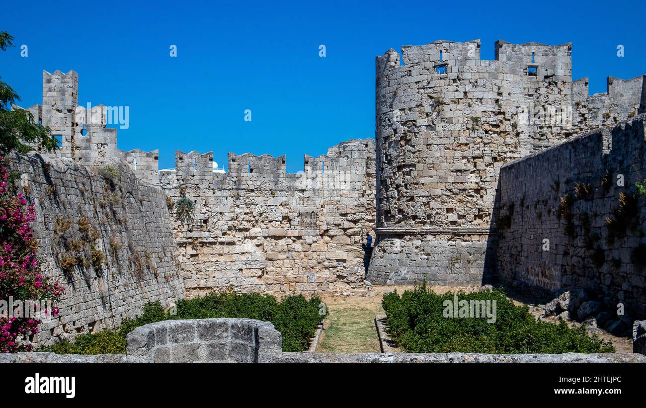 Ancient Palace of the Grand Master of the Knights of Rhodes Stock Photo ...