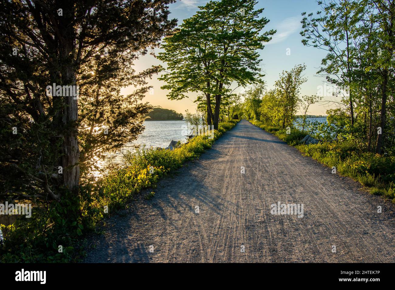 Road leads to the Causeway Park, Burlington, Vermont Stock Photo - Alamy