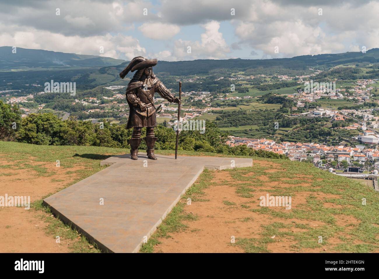 Statue of Afonso VI of Portugal in Angra do Heroismo Stock Photo - Alamy