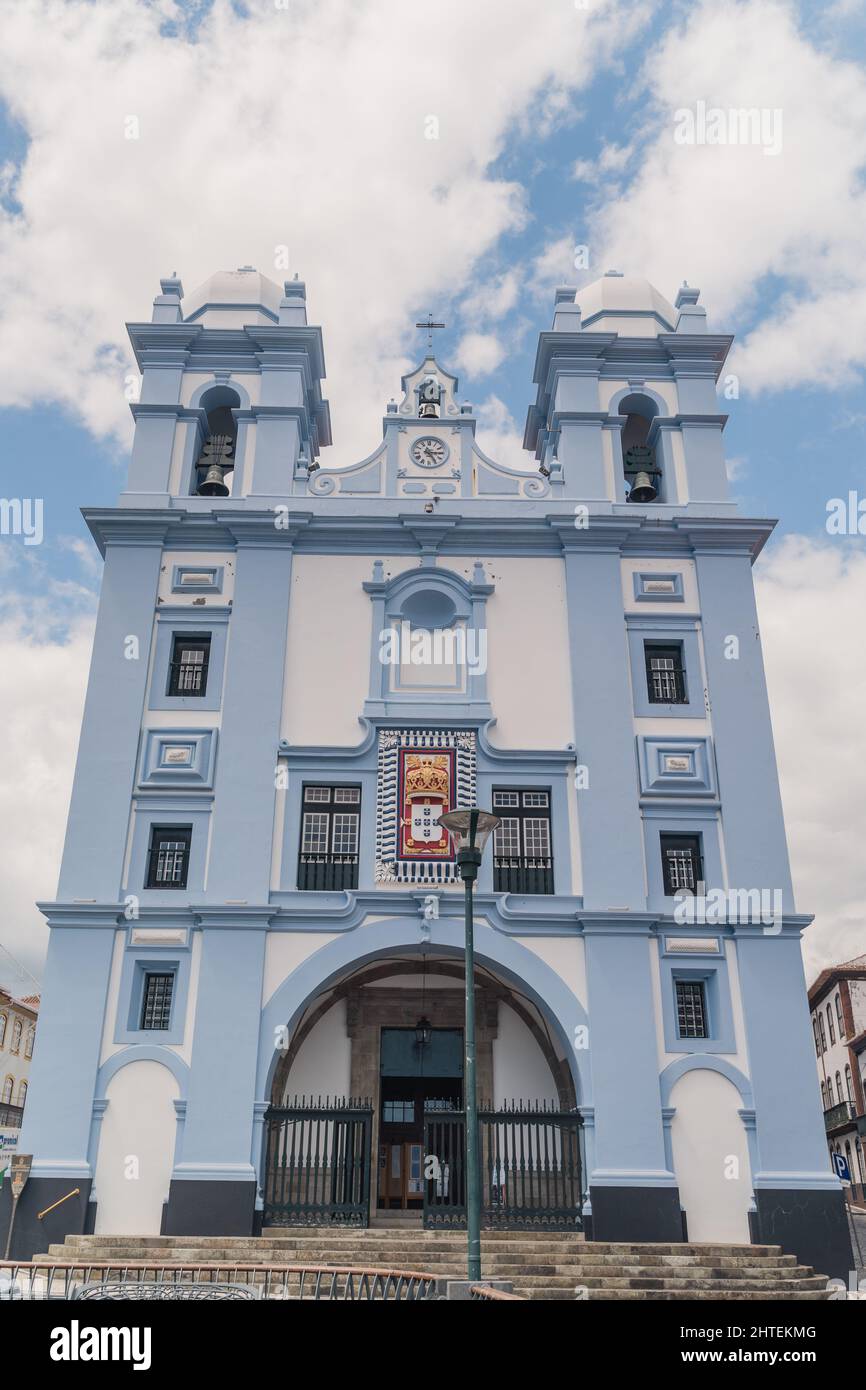 Vertical of the historical beautiful Church of Mercy in Angra do ...