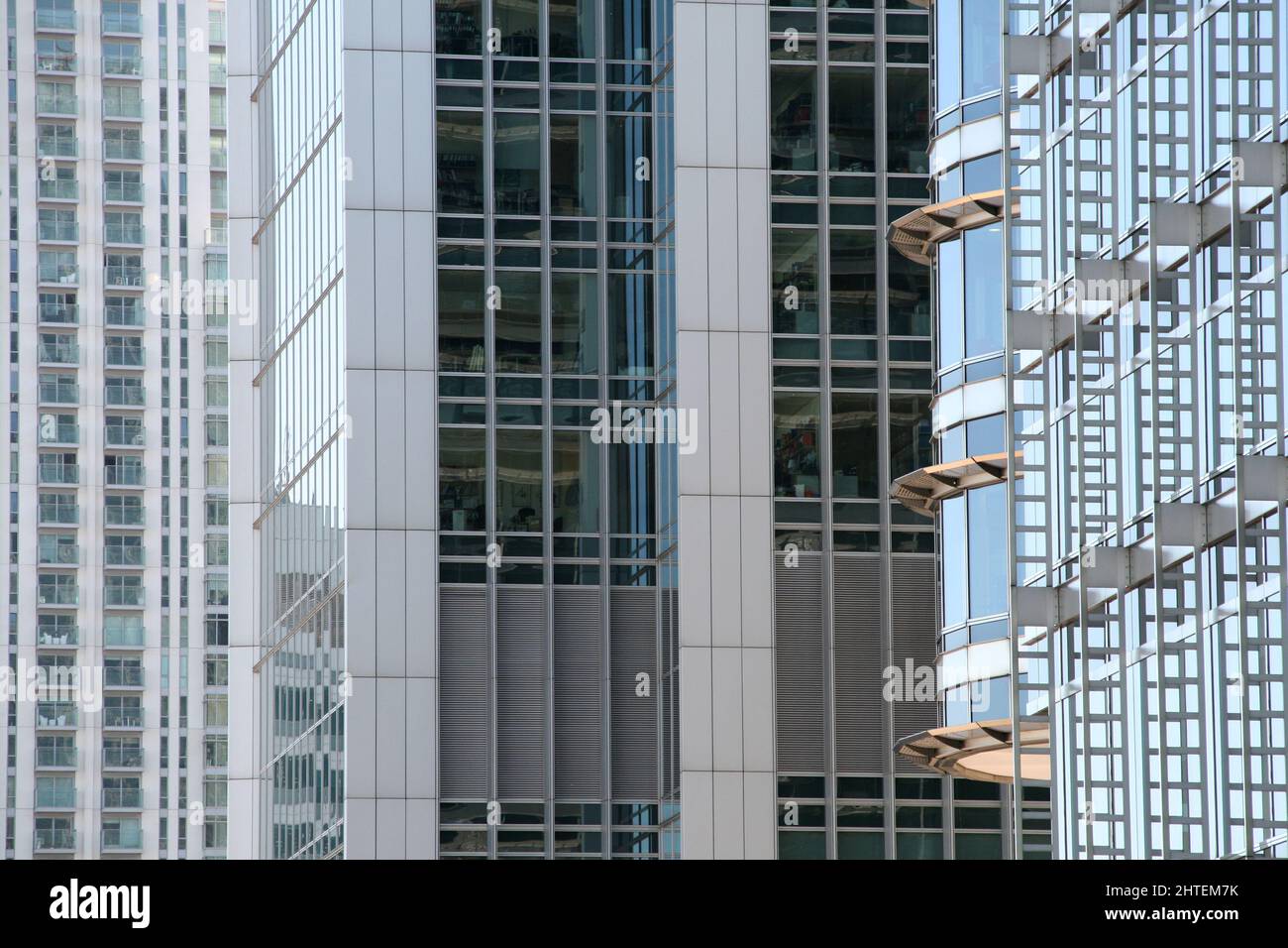 Modern glass exterior of high-rise buildings in London, UK Stock Photo ...