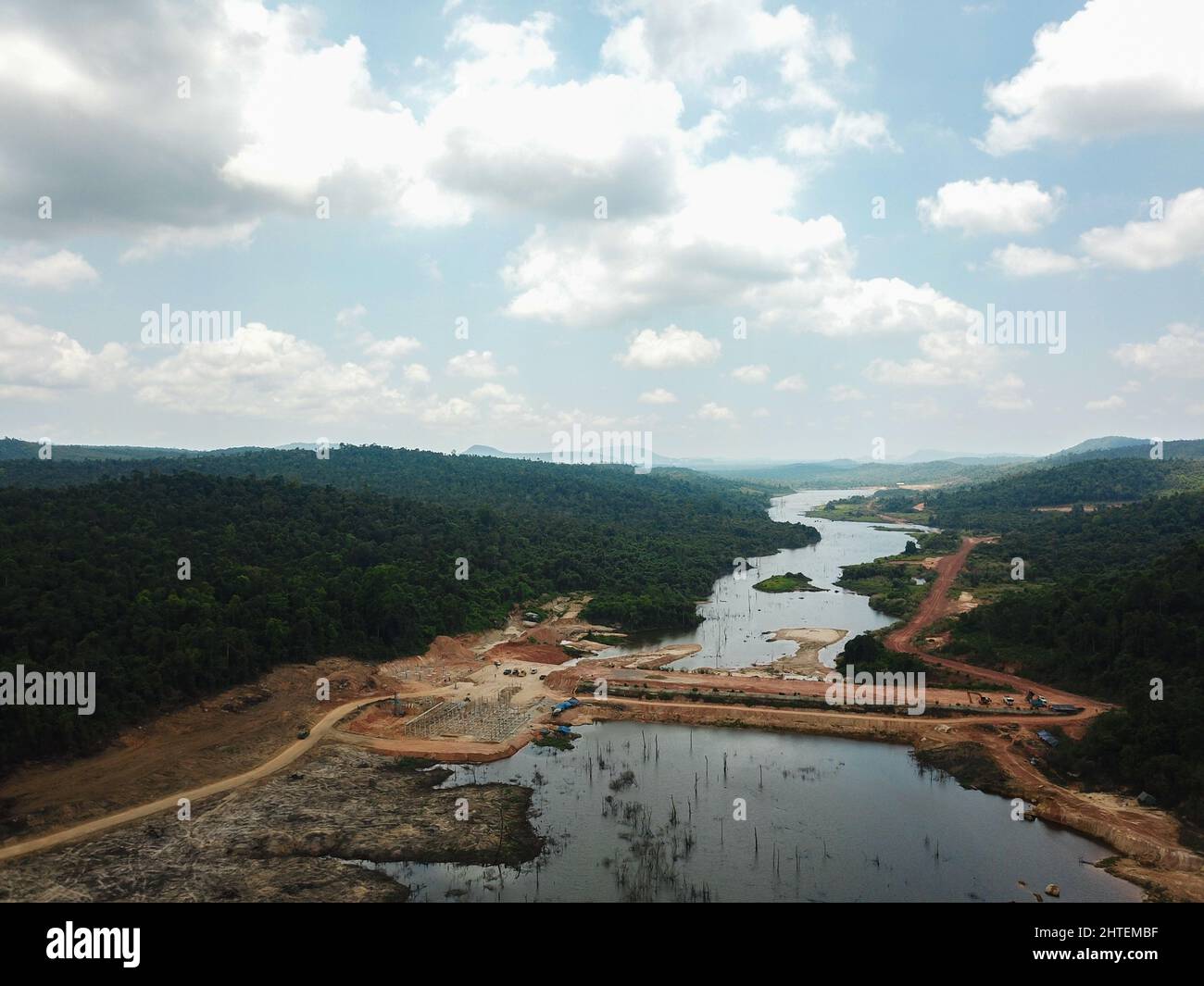 Aerial view of deforestation in Steung Hav, Cambodia Stock Photo - Alamy