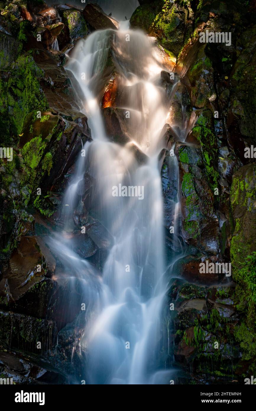 Vertical shot of raging waterfalls with long exposure Stock Photo - Alamy