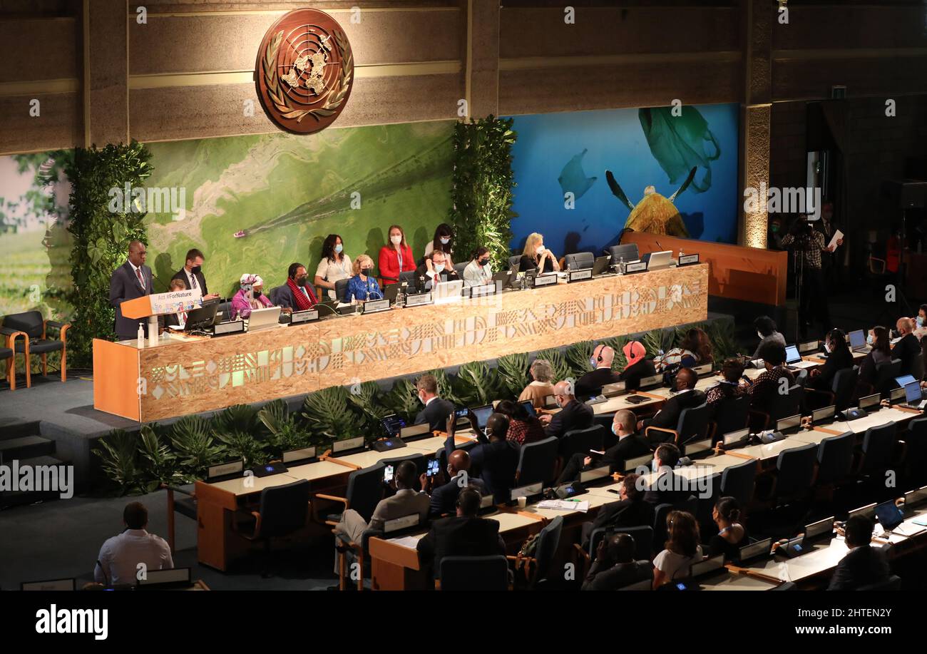 Nairobi. 28th Feb, 2022. Photo taken on Feb. 28, 2022 shows the resumed ...