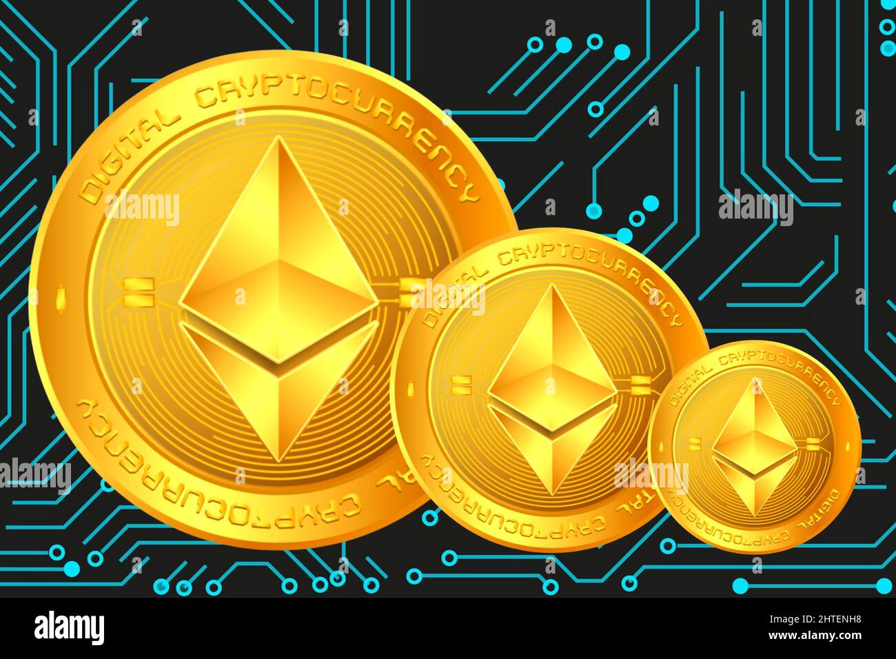 Cryptocurrency illustration hi-res stock photography and images - Alamy